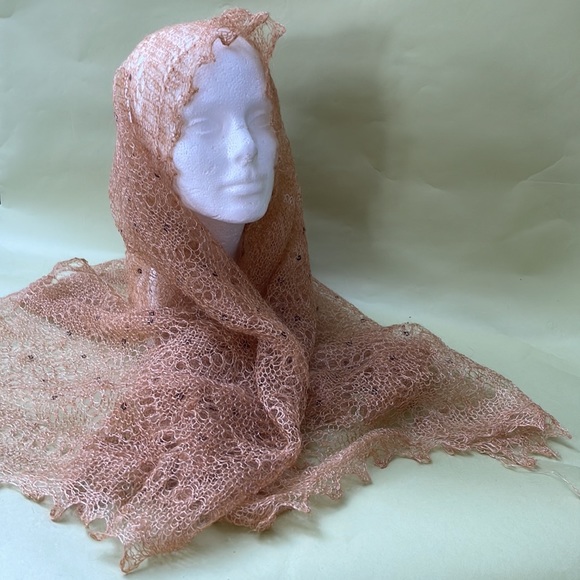 Vintage | Accessories | New Vintage 6s Cream Hand Knitted Gossamer Goat ...